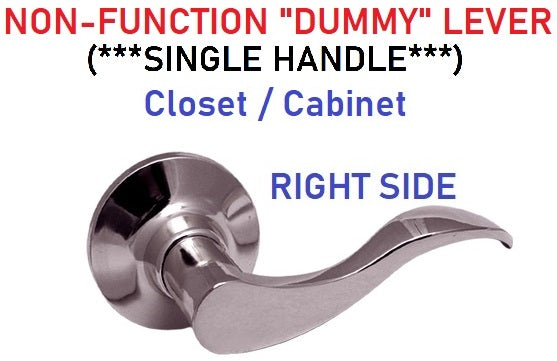 Constructor Prelude Satin Nickel Dummy Right Lever Door Lock with Knob ...